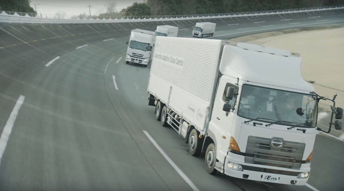 Platooning: Japan looks to put automated truck convoys on road in 3 ...